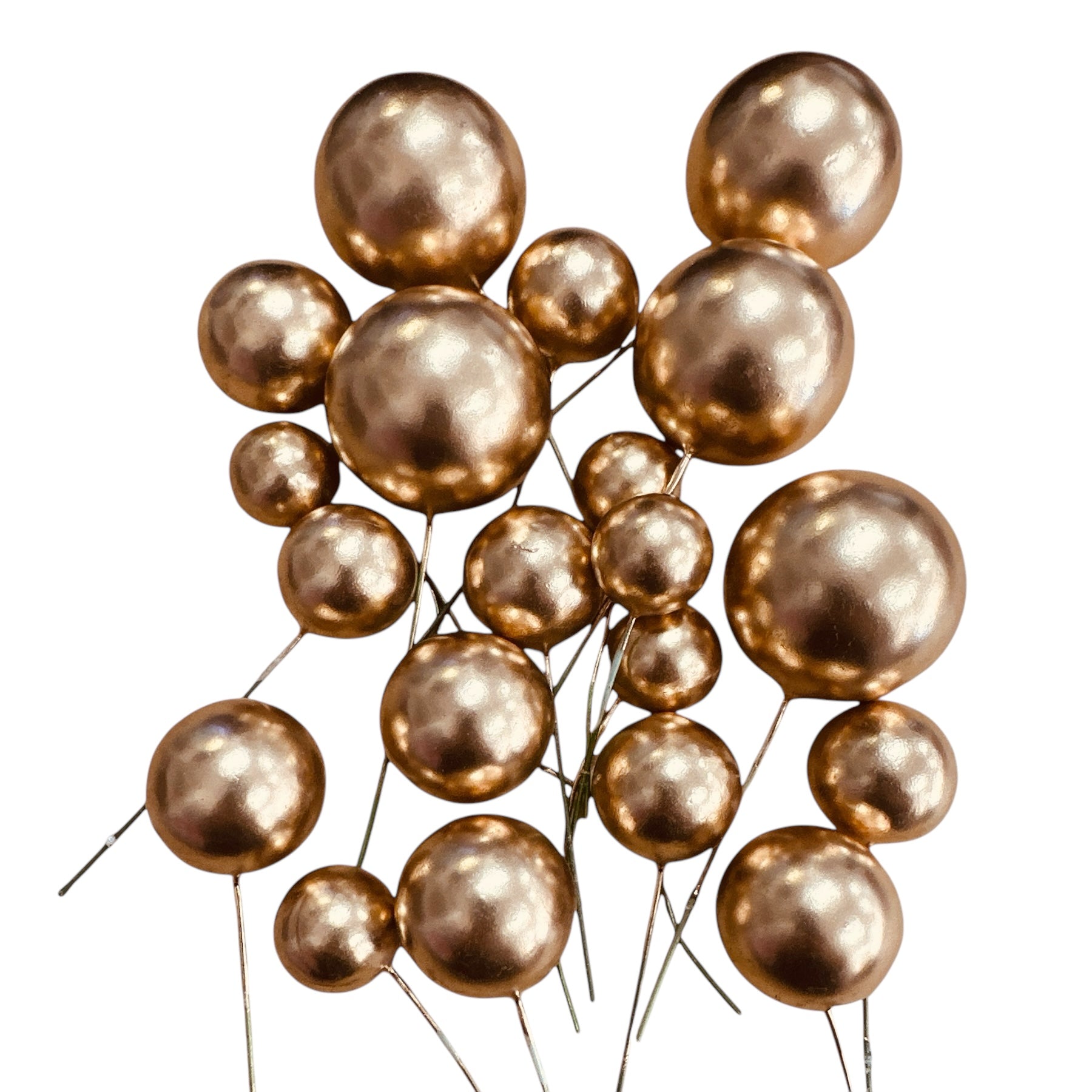 Cake Ball Gold Decorations 20 Pack Non Edible Whip It Up Cake Supplies