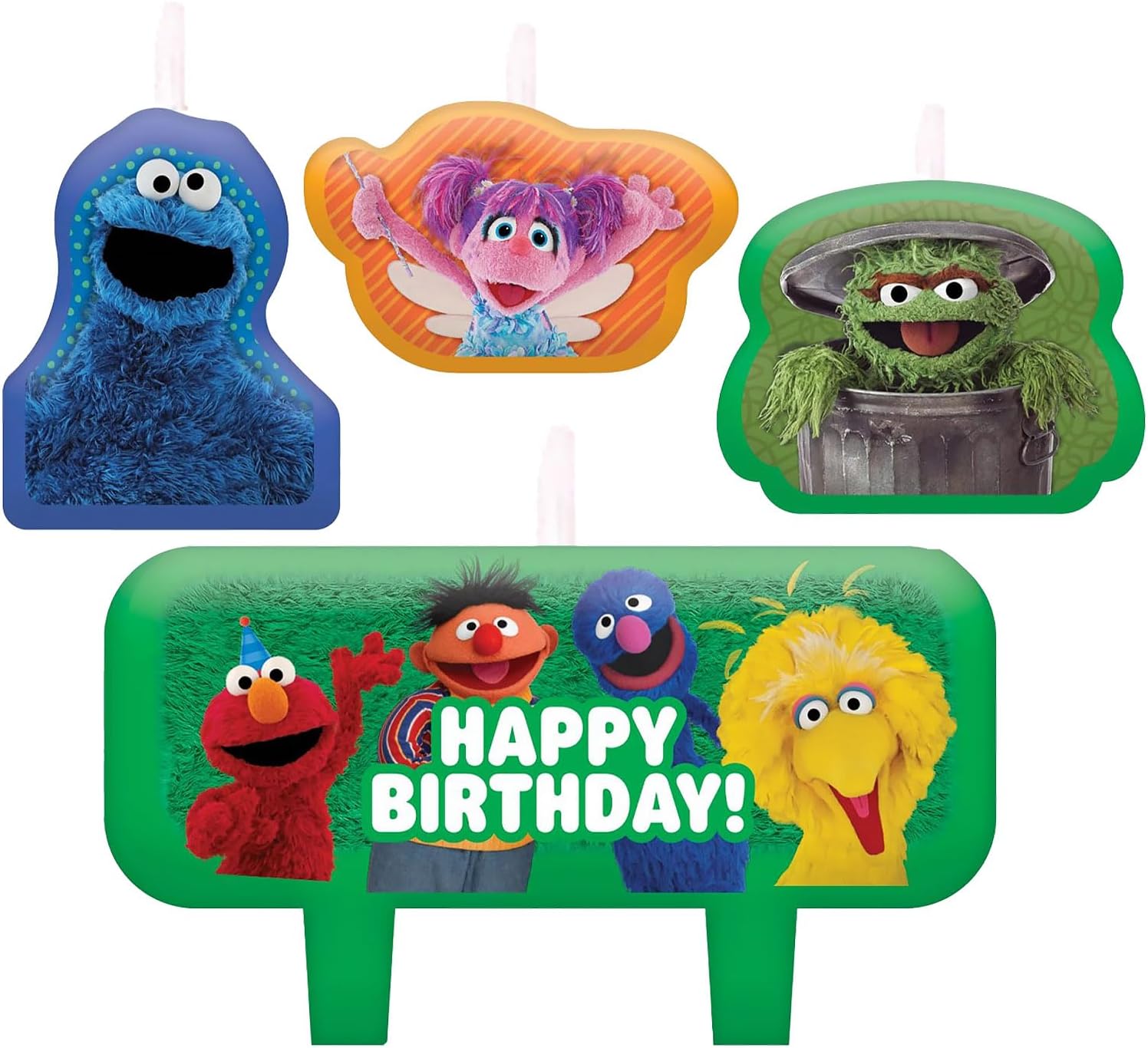 SESAME STREET CANDLES 4 pack | Whip It Up Cake Supplies