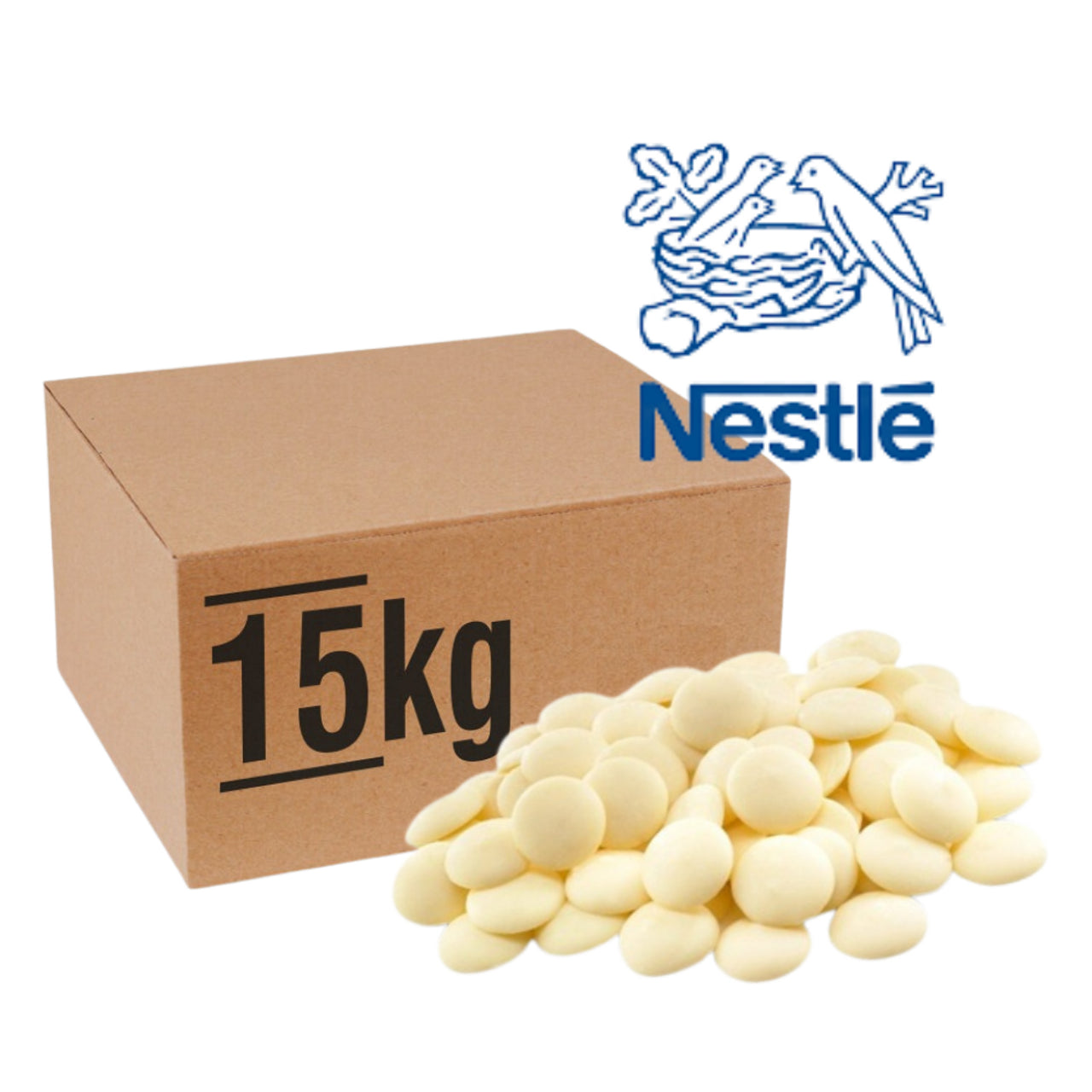 NESTLE WHITE COMPOUND CHOCOLATE BUTTONS 15kg - ORDER IN | Whip It Up ...