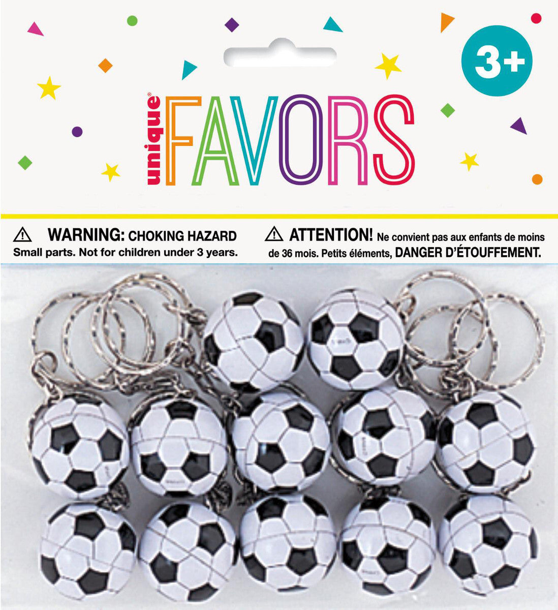 SOCCER BALL KEYRINGS 12 pack FAVOURS | Whip It Up Cake Supplies